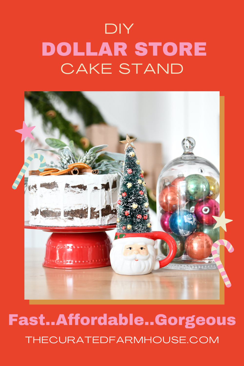 Dollar Store DIY Cake Stand - The Curated Farmhouse