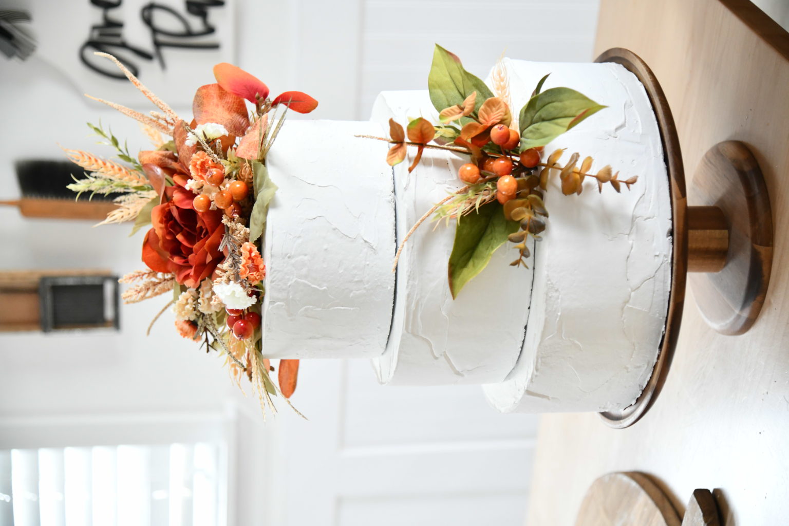 How To Make a Faux Fall Cake - The Curated Farmhouse